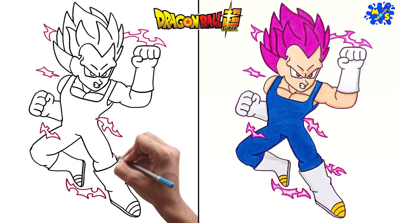Vegeta Ultra Ego Drawing || How to Draw Vegeta Ultra Ego Full Body Step by Step