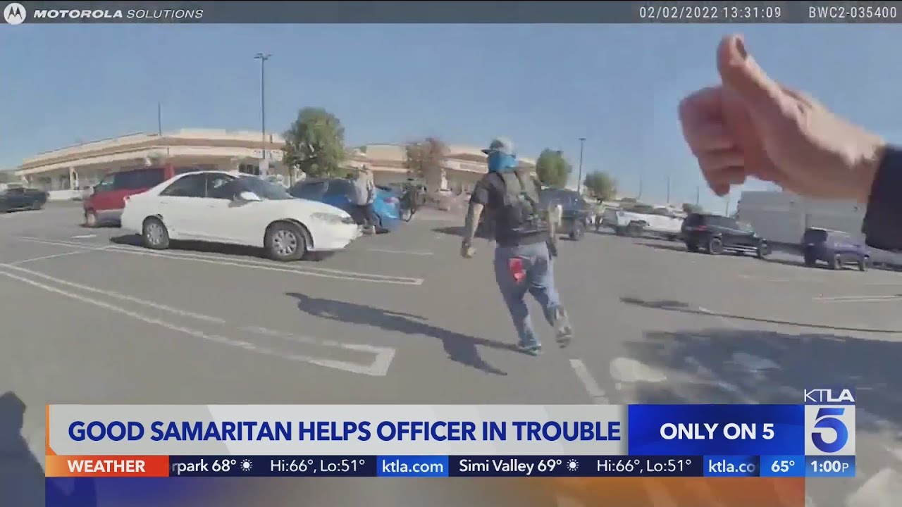Good samaritan helps officer in trouble