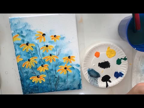Paint with me!! Easy Flower Painting | Easy Painting for Beginners