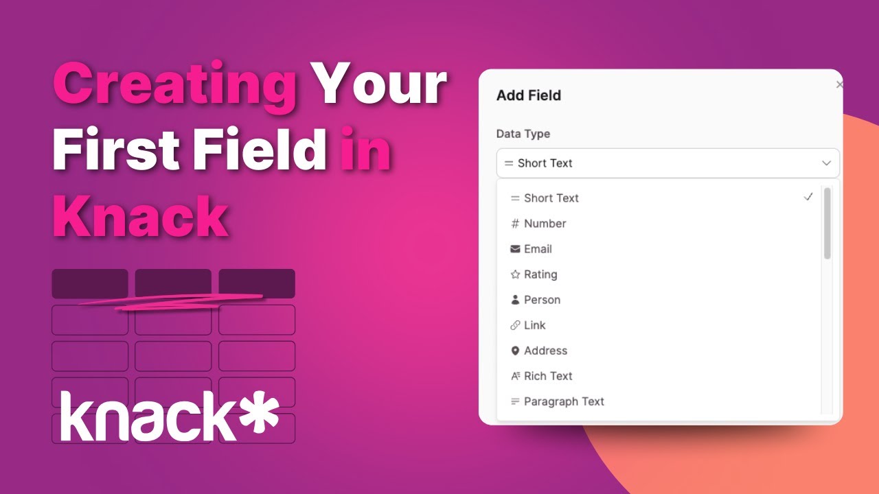 How to Add Fields in Knack