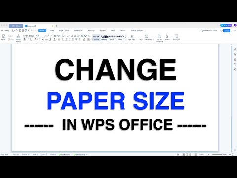 How to Change Paper Size in WPS Spreadsheet to A3/A4 etc.