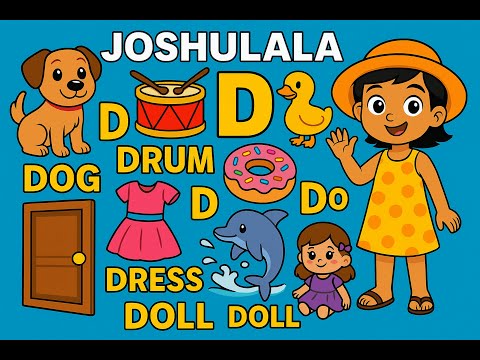 Learn Letter D | D for Dog | ABC Writing | Phonics for Kids | Joshulala Fun Learning | D words | ABC