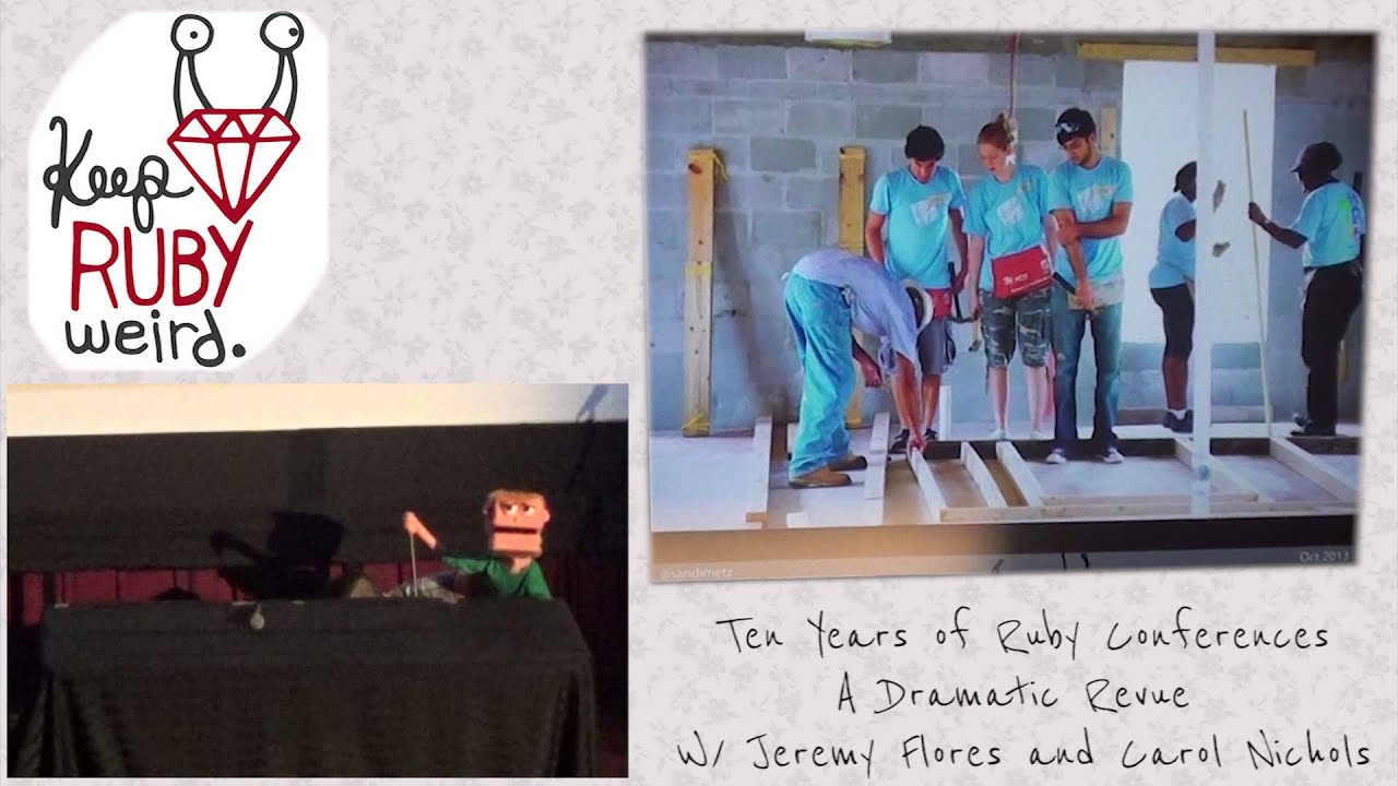 Keep Ruby Weird 2014 - Ten Years of Ruby Conferences: A Dramatic Revue