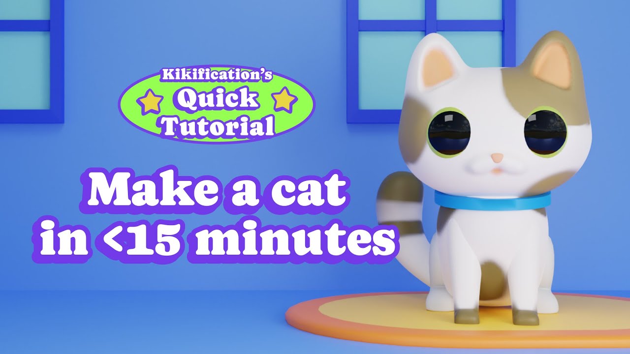 3D Cartoon Cat Modelling in Blender | Kikification's Quick Tutorial