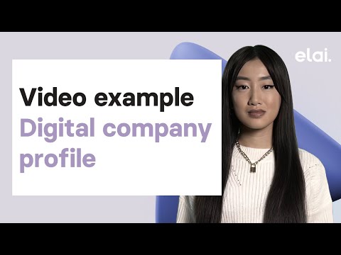 Digital Company Profile: Elai.io template example