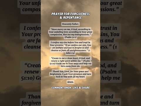 Powerful Prayer for Forgiveness & Repentance #prayerforforgiveness