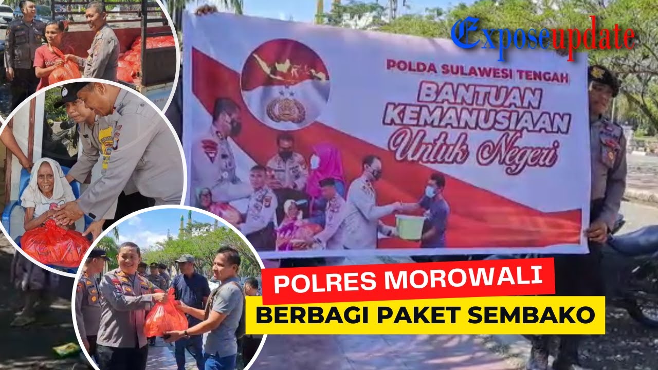 POLRES MOROWALI BERBAGI PAKET SEMBAKO #baksos #paket #sembako #polresmorowali