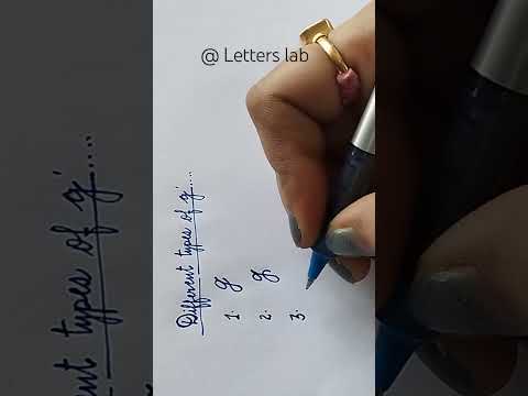 hand lettering,g in different fonts