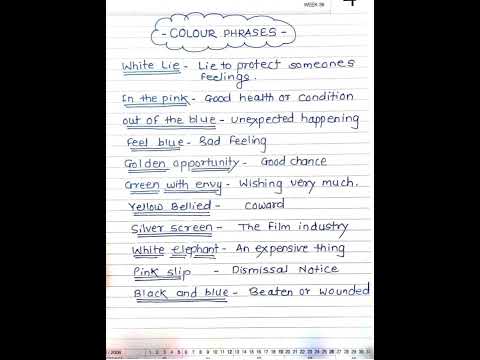 Colour phrases #englishlanguage #englishlearning #englishvocab #englishlanguagelearning