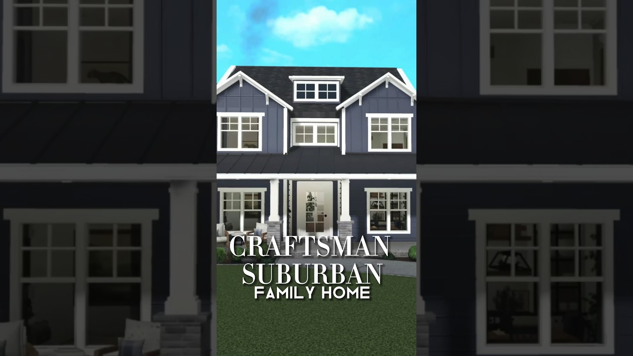 Bloxburg Craftsman Suburban Family Home Speedbuild now up!