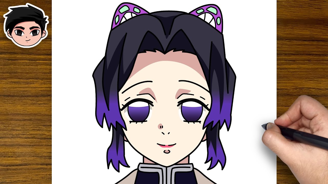How to Draw SHINOBU KOCHO from Demon Slayer | Easy Step-by-Step