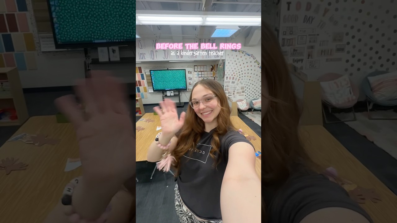 Before the bell as a kindergarten teacher 💘🫶🏼✨ #teacher #morningroutine #asmr