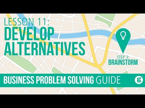 Generating alternatives in problem solving | Develop trading business plan