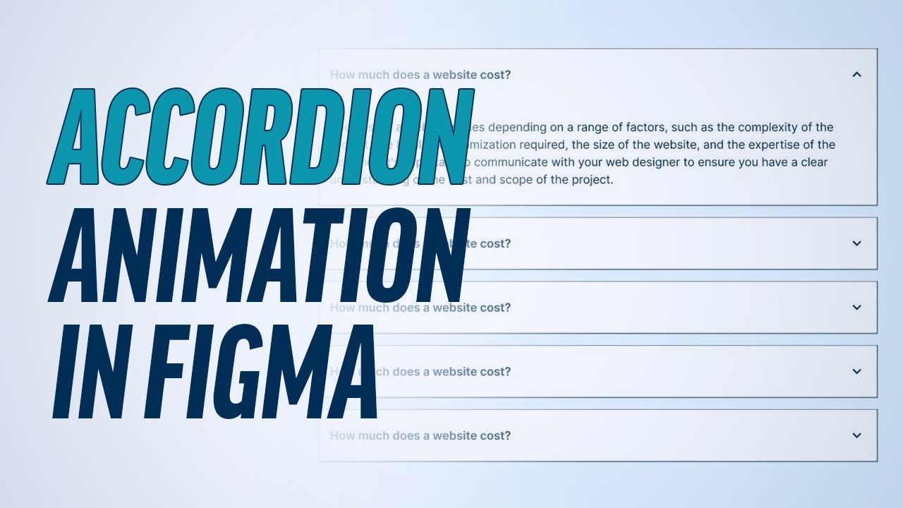 Design And Animate An FAQ Accordion In Figma