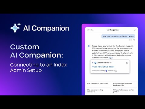 Custom AI Companion: Connecting to an index admin setup