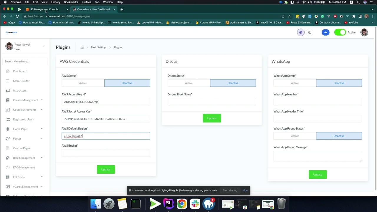 How to setup AWS credentials