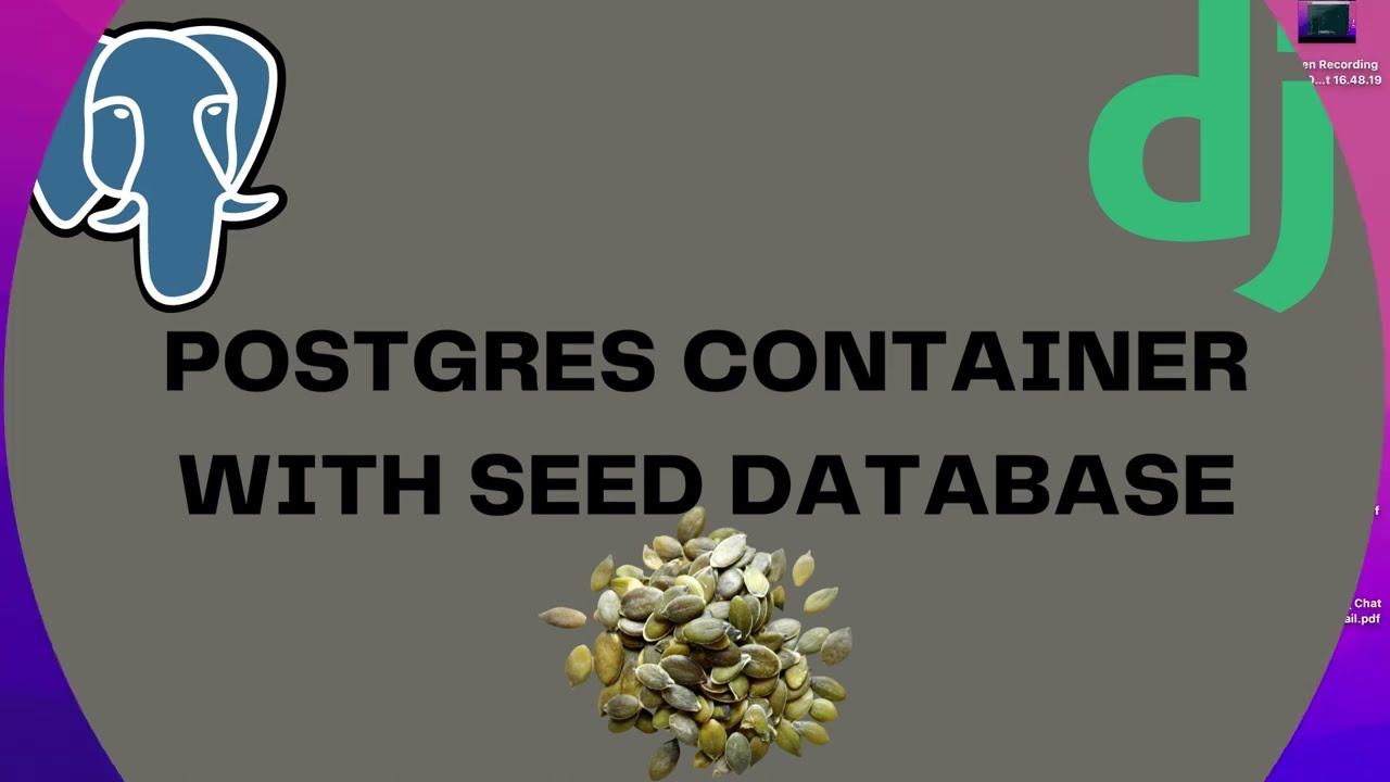 POSTGRES CONTAINER WITH SEED DATABASE