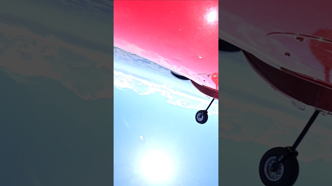 Wheels up!  Under-wing view of a loop in a Sonex Onex #aerobatics #fly #loop #upsidedown #funtofly