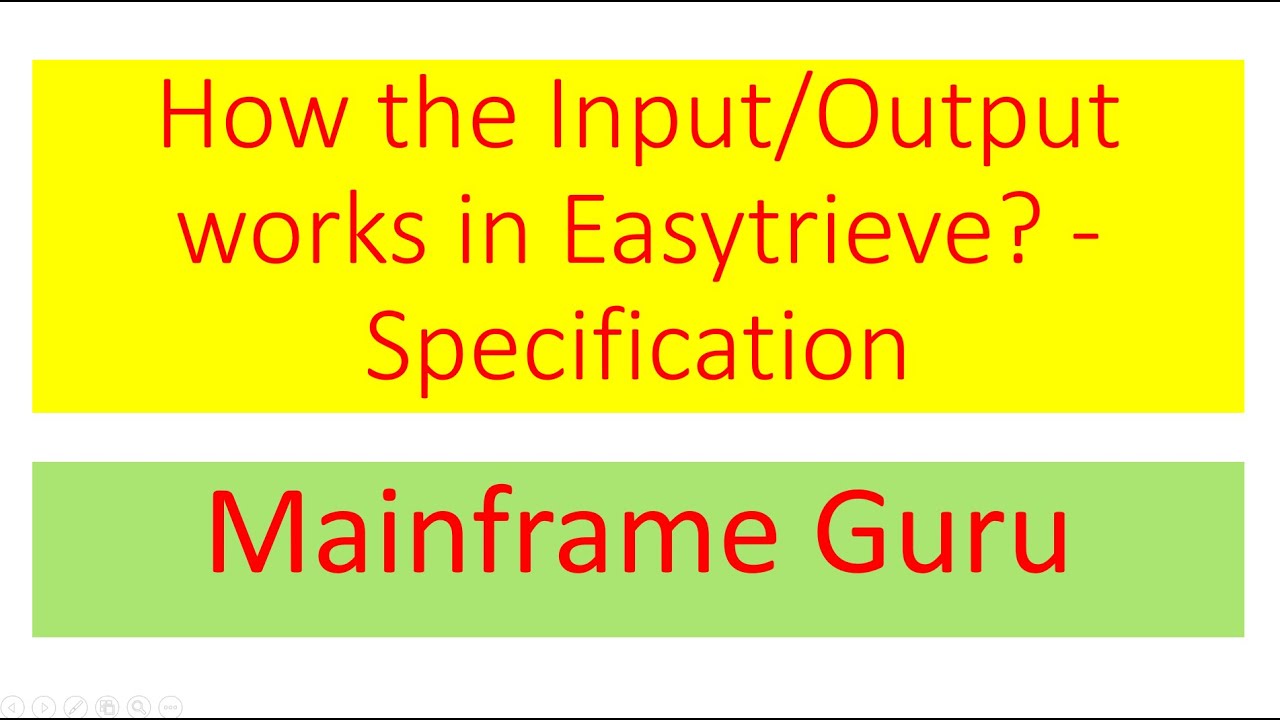 Easytrieve Specification - How the input/Output works in Easytrieve? IO Level in Easytrieve