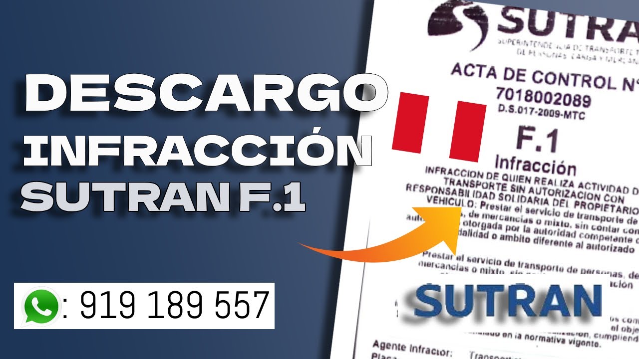 DESCARGO INFRACCIÓN SUTRAN F.1- ENERO 2024