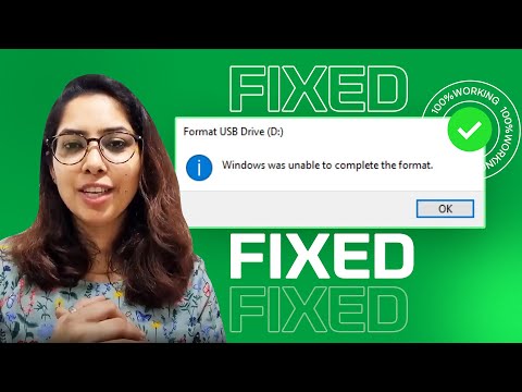 How To Fix Windows Was Unable to Complete the Format Error - 100% Solved
