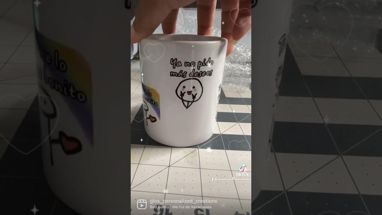 Taza personalizada canción/ personalized mug with lyrics (bad bunny inspired)