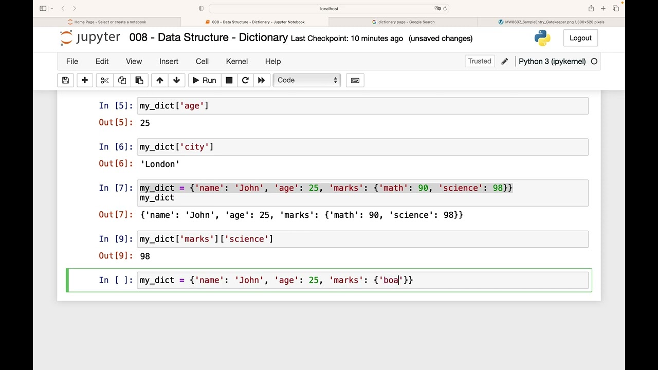 081 - Accessing Value by Key in Python Dictionary
