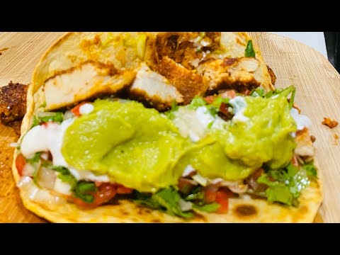 The BEST Tacos EVER | Chicken Taco Recipe/Easy Grilled Chicken Tacos (w/ Avocado Cream Sauce)تاكو