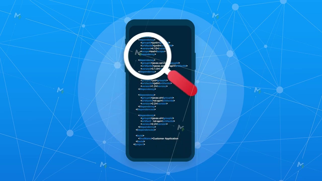 Application testing. Software development workflow process coding testing analysis concept. Motion