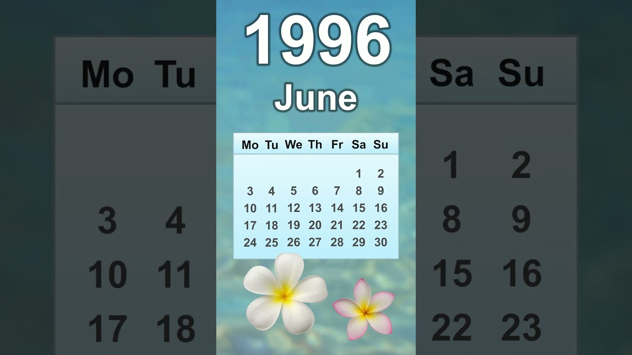 June 1996 Calendar