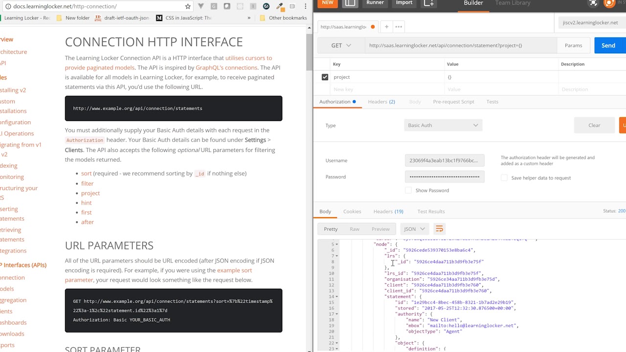 How to Use Learning Locker's API's: Connection API | #LearnxAPI