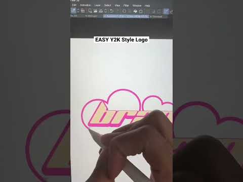 New Y2K Logo Unlocked: Make a Y2K Style Logo In 5 Minutes #short #streetwear #digitalart