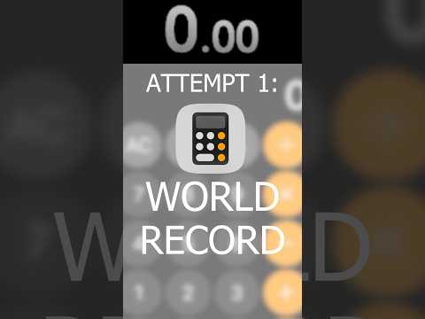 Calculator Speedrun