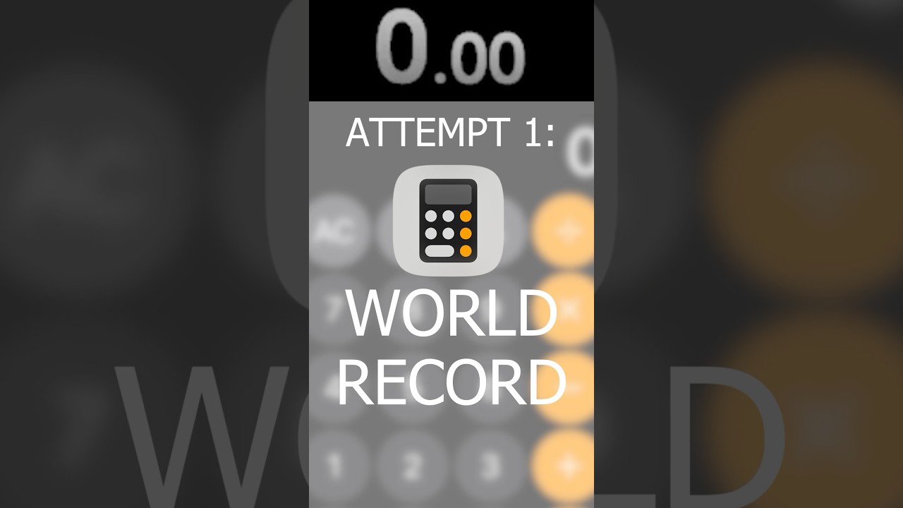 Calculator Speedrun