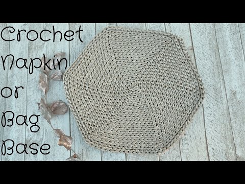Crochet Napkin or Bag Base in the Round