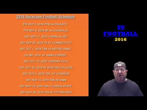 Syracuse Football Schedule 2016