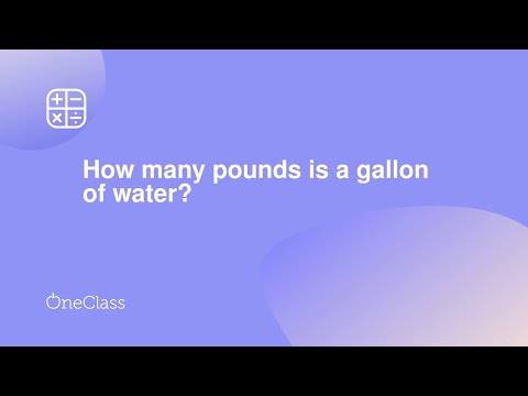 How many pounds is a gallon of water?