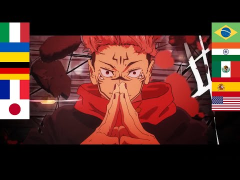 Sukuna's Domain Expansion 2.0 in different languages | Jujutsu Kaisen