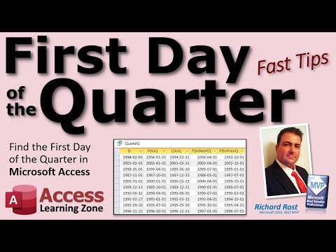 Find the First Day of the Quarter in Microsoft Access