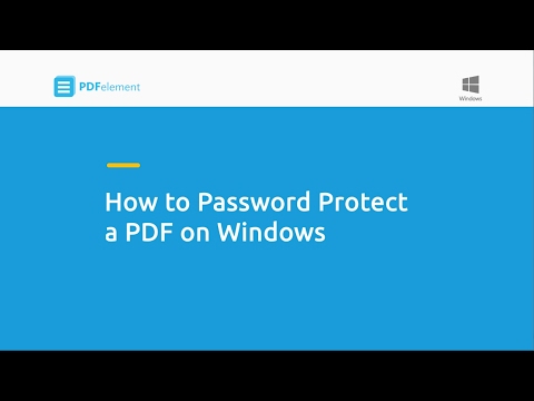 How to Password Protect a PDF on Windows