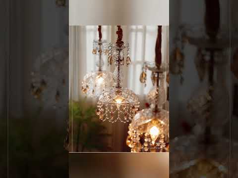 Vintage French crystal glass chandelier