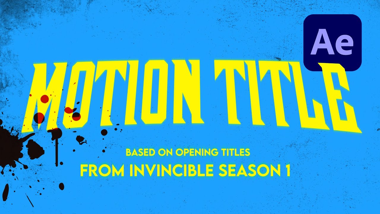 Invincible - Title Card in After Effects | Tutorial