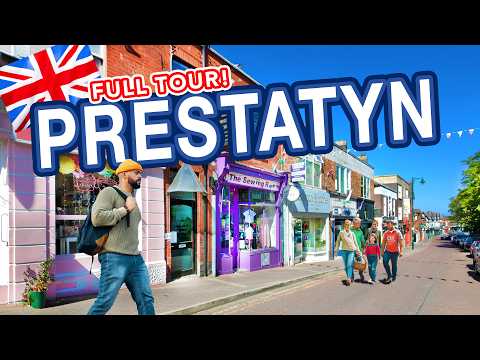 PRESTATYN | Full tour of Prestatyn Wales from Town Centre to Beach | 4K Walking Tour