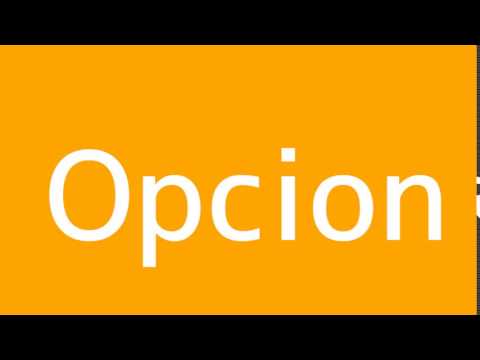 How to say Option in Spanish