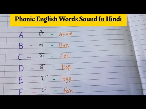 Phonic English Words Sound in Hindi | Phonic Sound | Learn Phonic Sound In Hindi