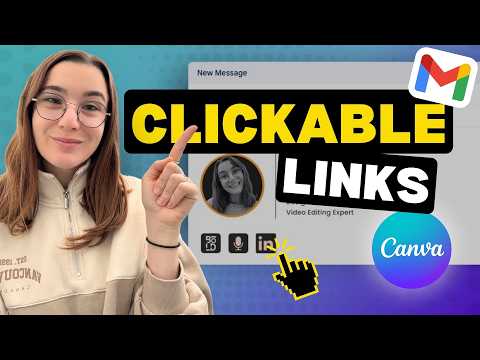How to Create a Clickable Gmail Signature in Canva for Social Media links | It's FREE