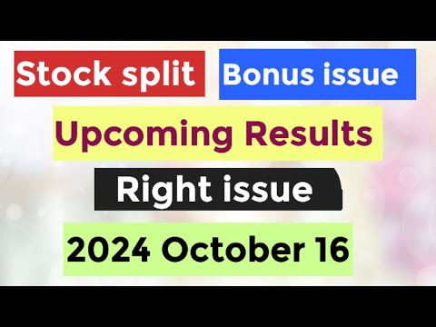 16/10/2024 Tomorrow Events calendar/quarterly results /stock split/Bonus issue/Loyalbillionaire