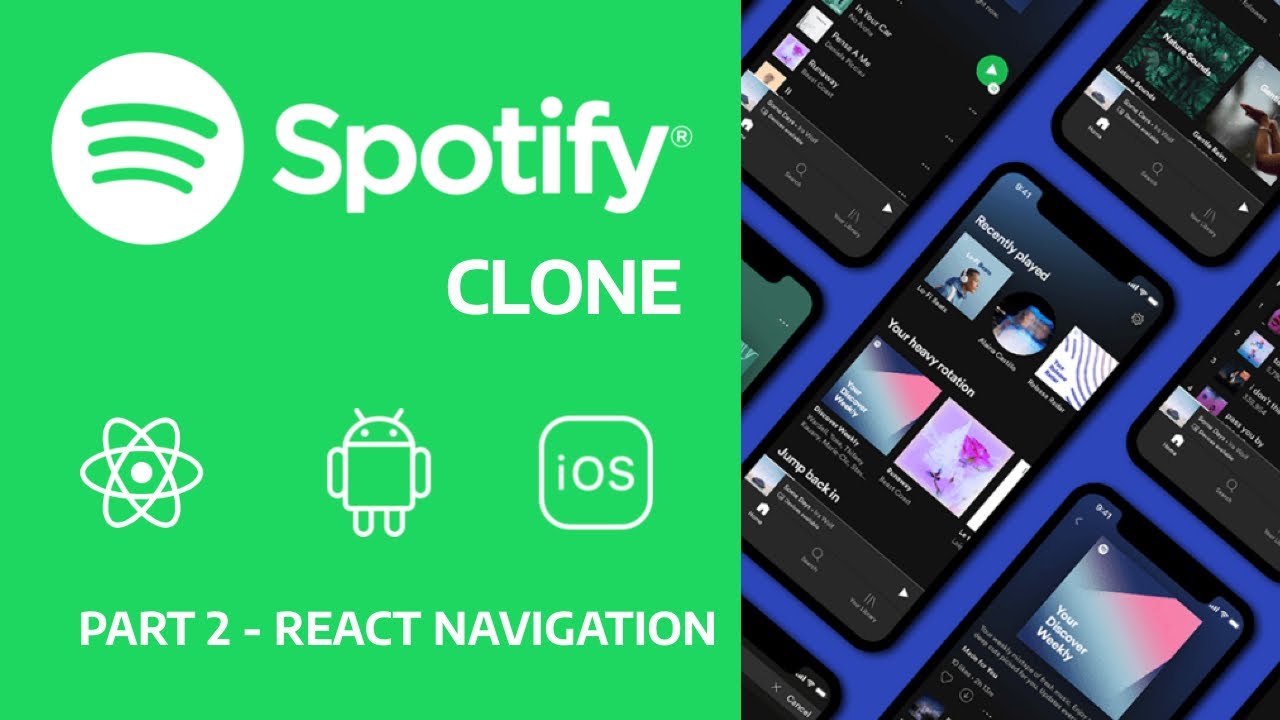 Build Spotify Clone with REACT NATIVE and EXPO! [Android & iOS] [Part 2 - React Navigation]