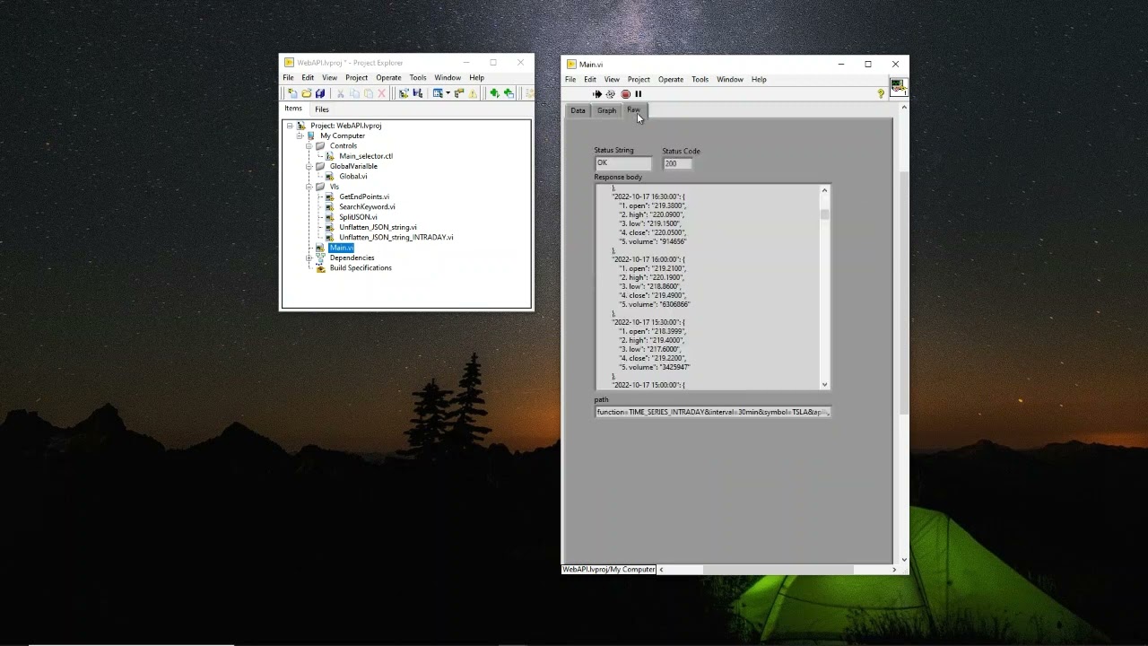 Rest API example in LabVIEW
