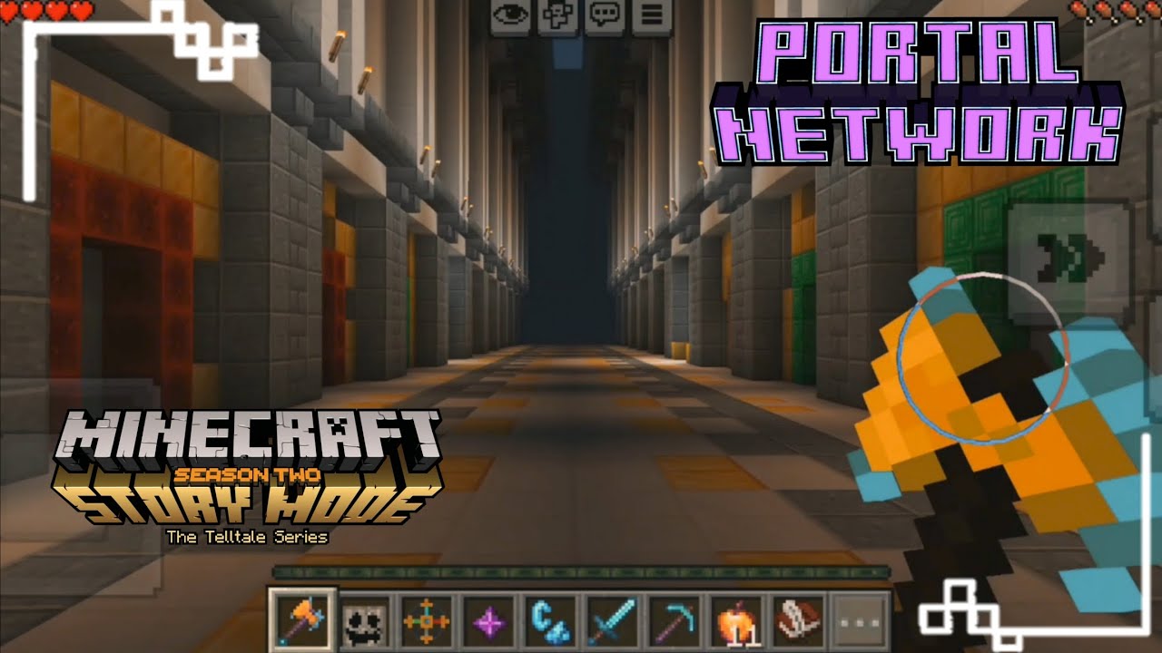 Minecraft Story Mode Season 1 Map -- Portal Network In Minecraft PE / Bedrock Gameplay 1.21+